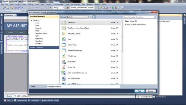 How To Export Crystal Report On Button Click In To Pdf Excel Word Html Rtf In Aspnet C
