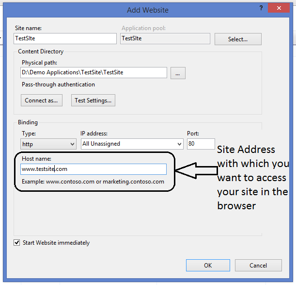 How To Access The Site Using Domain Name Instead Of Localhost In Iis Codeproject