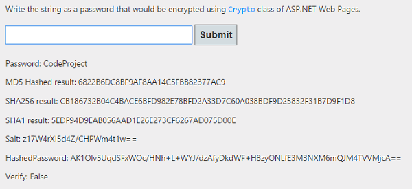 Hashing Passwords Using Aspnets Crypto Class Codeproject