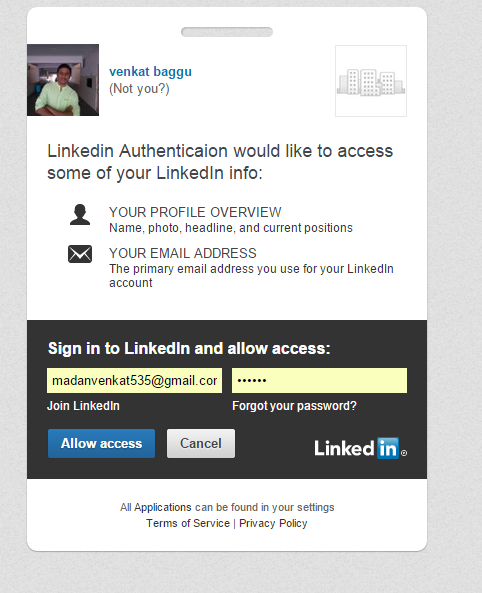 Linkedin Authentication In Aspnet Mvc Codeproject
