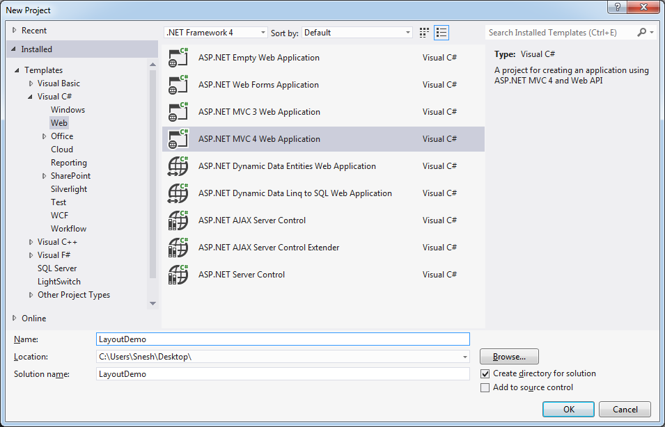 Various Ways Of Using Shared Layout In Aspnet Mvc Codeproject