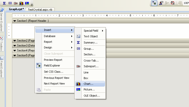 Step By Step Creation Of Crystal Report Using Its Features Group Graph Cross Tab And Sub