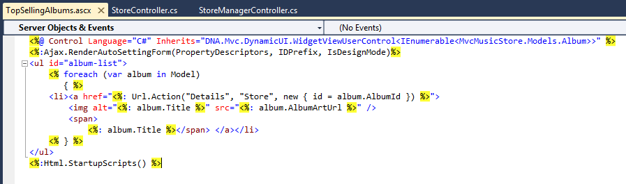 Improving Aspnet Mvc Music Store More Usability With Dotnetage In 30 Minutes Codeproject