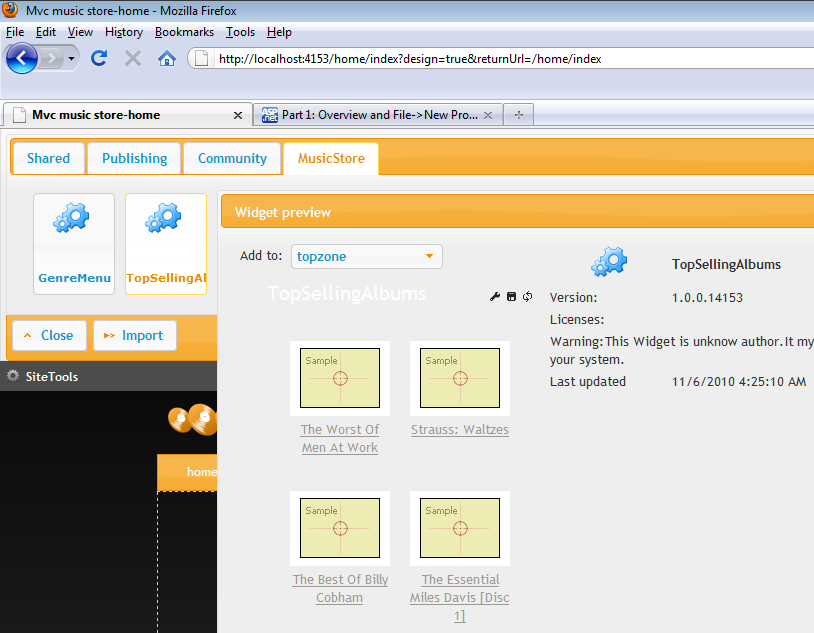 Improving Aspnet Mvc Music Store More Usability With Dotnetage In 30 Minutes Codeproject