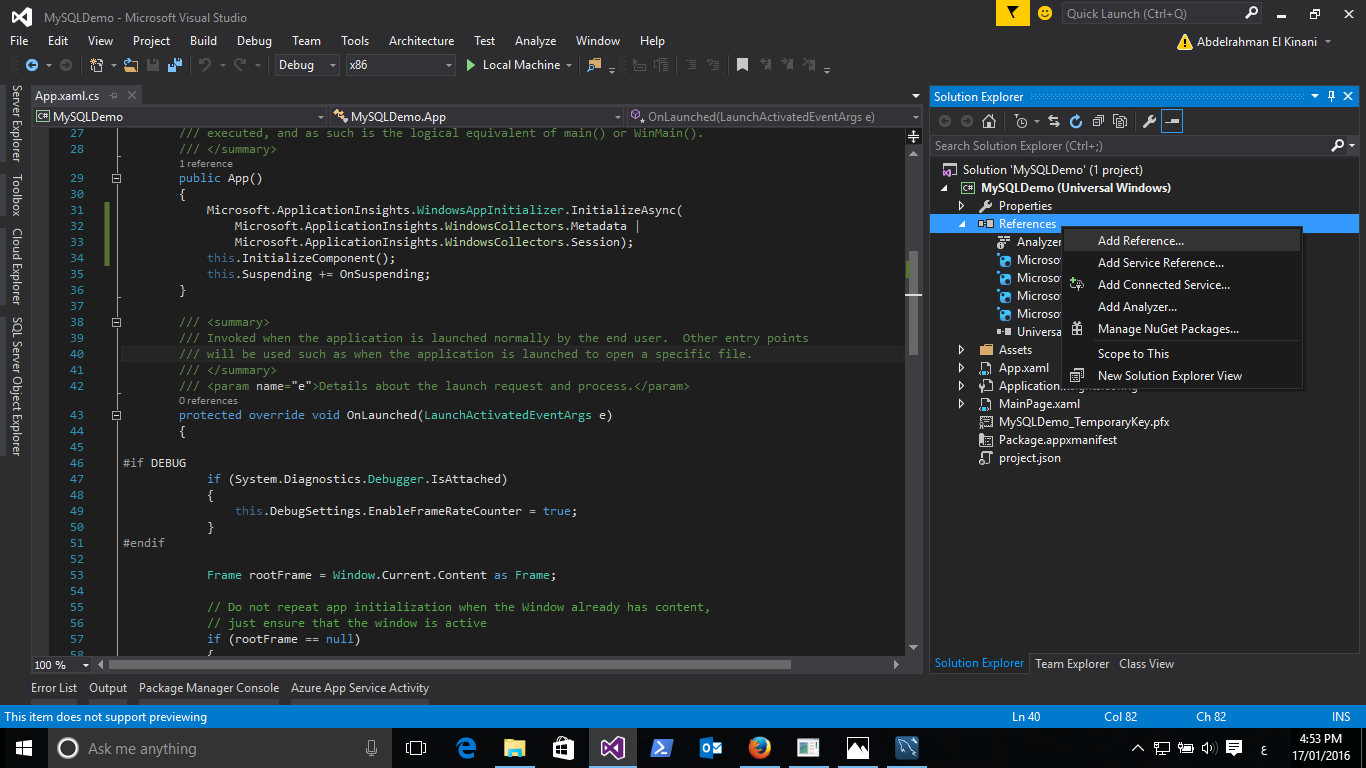 Designing Your Azure Mysql Db With A Uwp Demo Codeproject