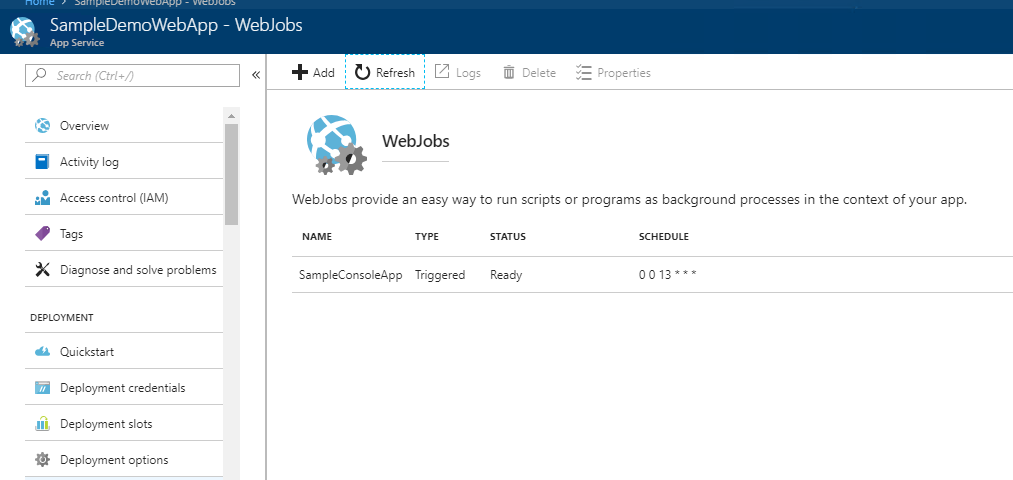 Deploy Console Application As An Azure Webjob Using Vsts Codeproject