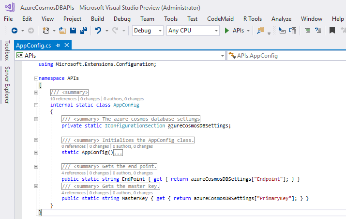 Custom Api Using Net Sdk For Sql Api At Azure Cosmos Db Codeproject
