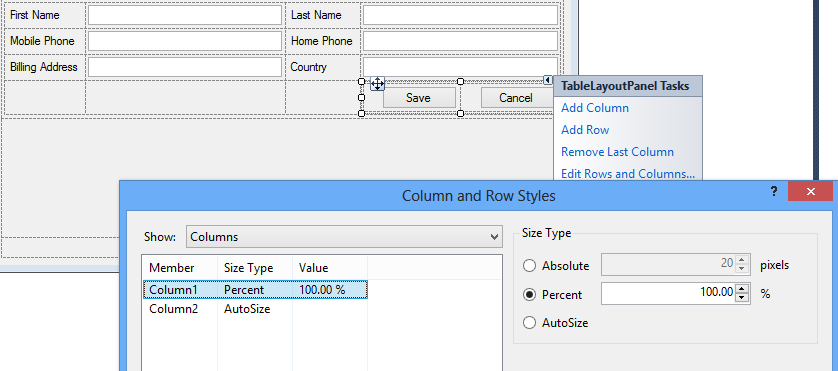Designing The Layout Of Windows Forms Using A Tablelayoutpanel With Auto Expand Panels Codeproject