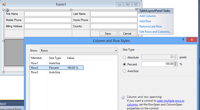 Designing The Layout Of Windows Forms Using A Tablelayoutpanel With Auto Expand Panels Codeproject