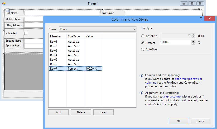 Designing The Layout Of Windows Forms Using A Tablelayoutpanel With Auto Expand Panels Codeproject
