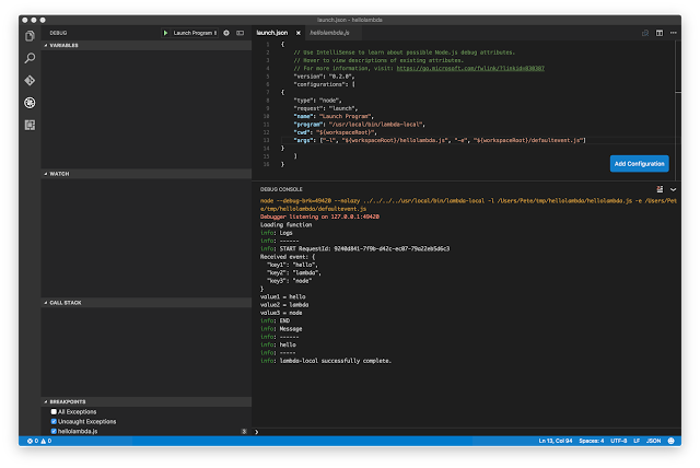 Debugging Aws Lambda Functions Locally Using Vs Code And Lambda Local Codeproject