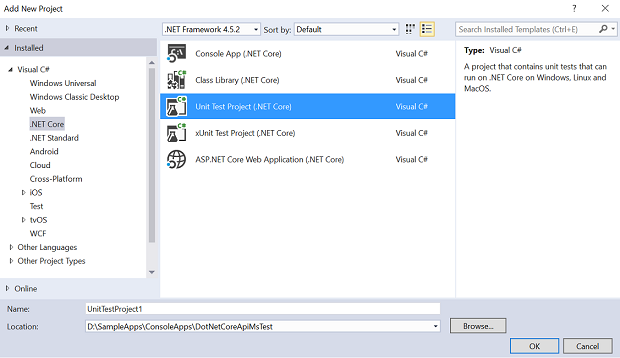 Using Ms Test With Net Core Api Codeproject