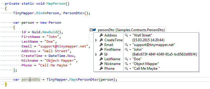 Tinymapper Yet Another Object To Object Mapper For Net Codeproject