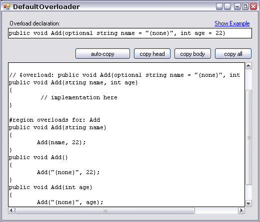 Adding Default Parameters To C Codeproject