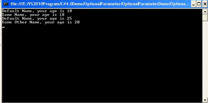 An Introduction To Optional Parameters C40 Codeproject