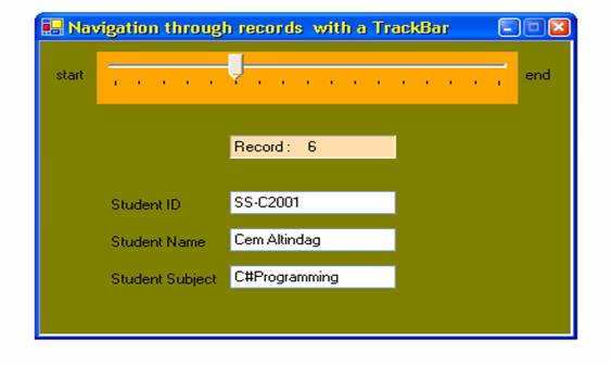 Navigation Through Records With A Trackbar Slider Codeproject