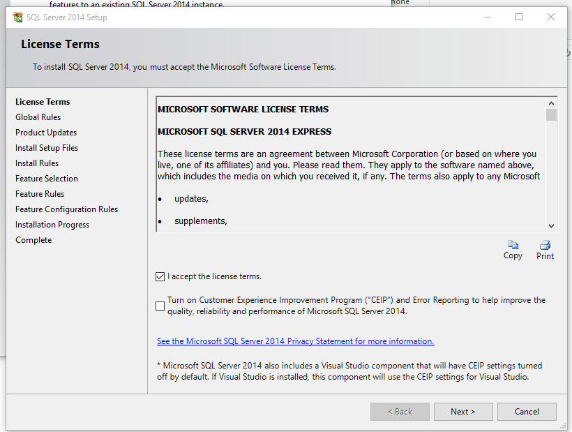 Installation of SQL Server Express 2014 on Windows 10 - CodeProject Installation of SQL Server Express 2014 on Windows 10 - CodeProject