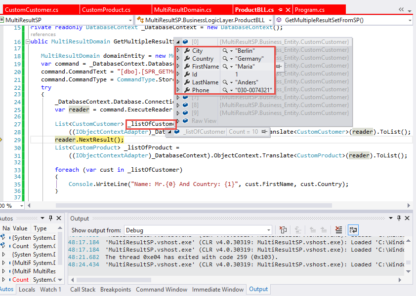 Return Multiple Result Set Using Entity Framework From Stored Procedure Codeproject