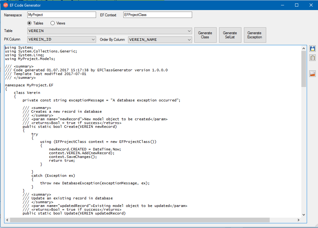C Entity Framework Class Generator For Data Layer Codeproject