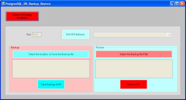 Postgres Database Backuprestore From C Codeproject