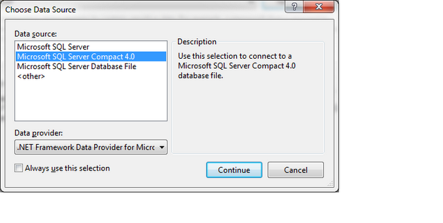 Generating A Sql Server Ce Database Schema From A Sql Server Database Using Entity Framework