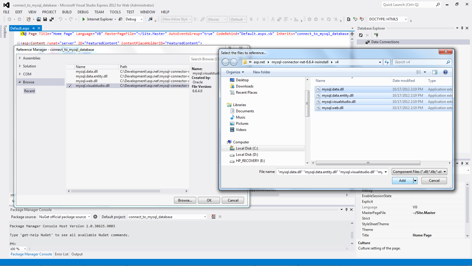 Connecting To Mysql Databases Using Vbnet Codeproject