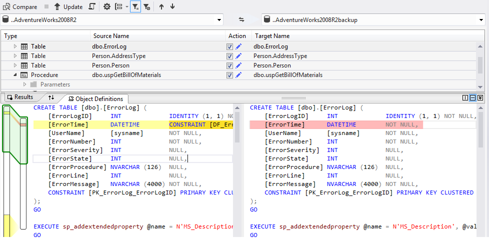 How To Compare Database Schema In Vs 2012 How To Update The Target Database To The Server