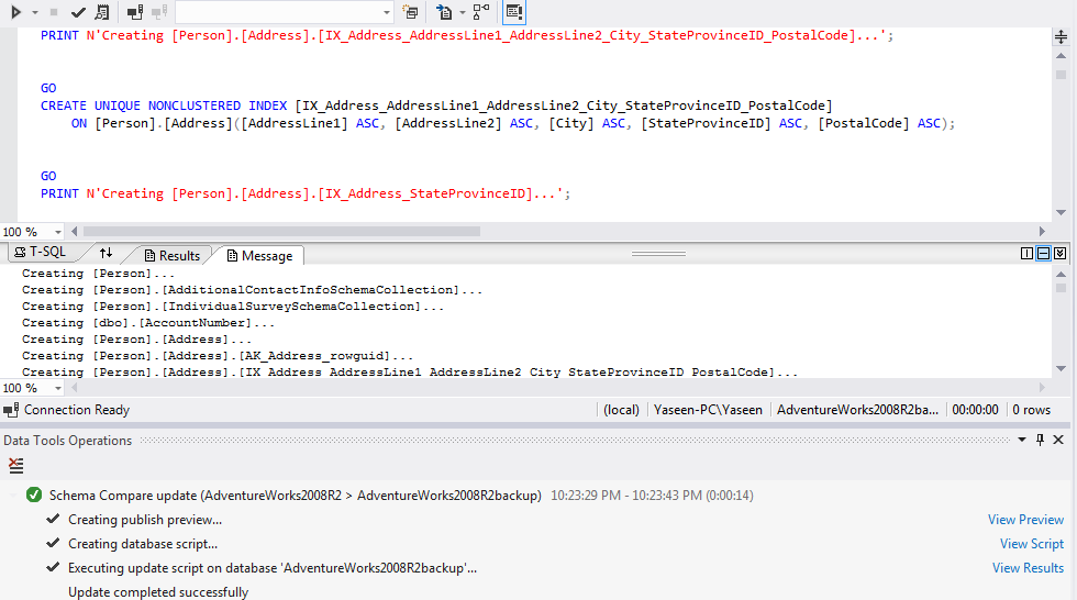 How To Compare Database Schema In Vs 2012 How To Update The Target Database To The Server