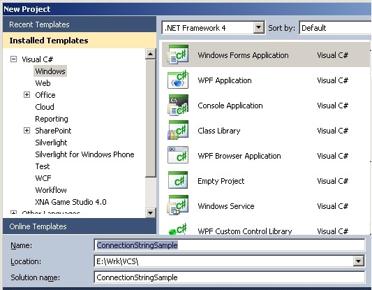 Dynamic Connection String Codeproject