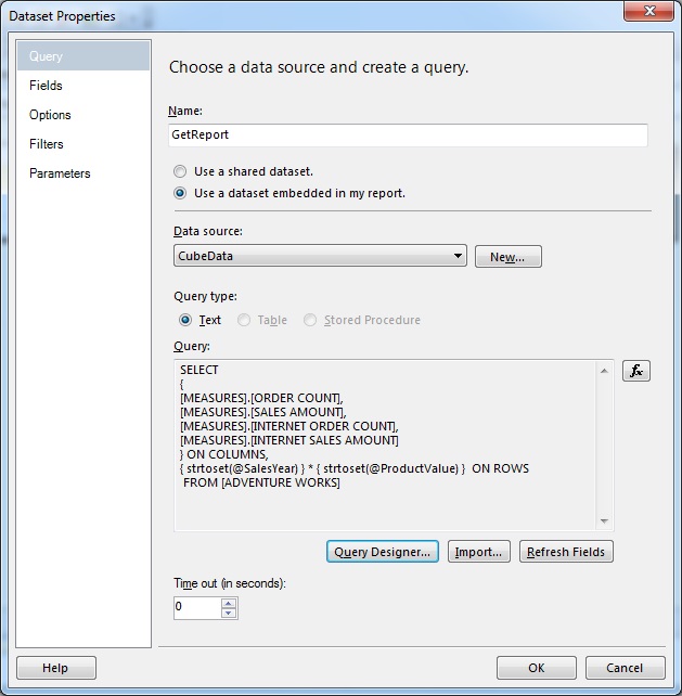 Ssrs Report With Single And Multi Selection Parameter Using Mdx Query Codeproject
