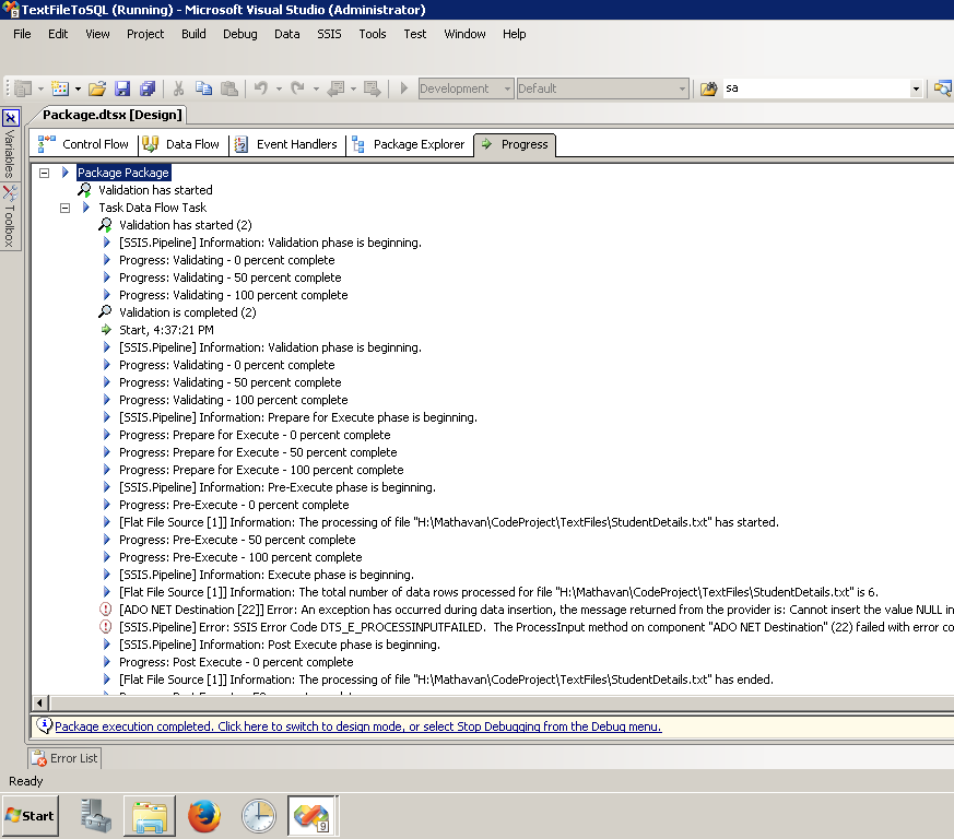 Ssis Import Text File Codeproject