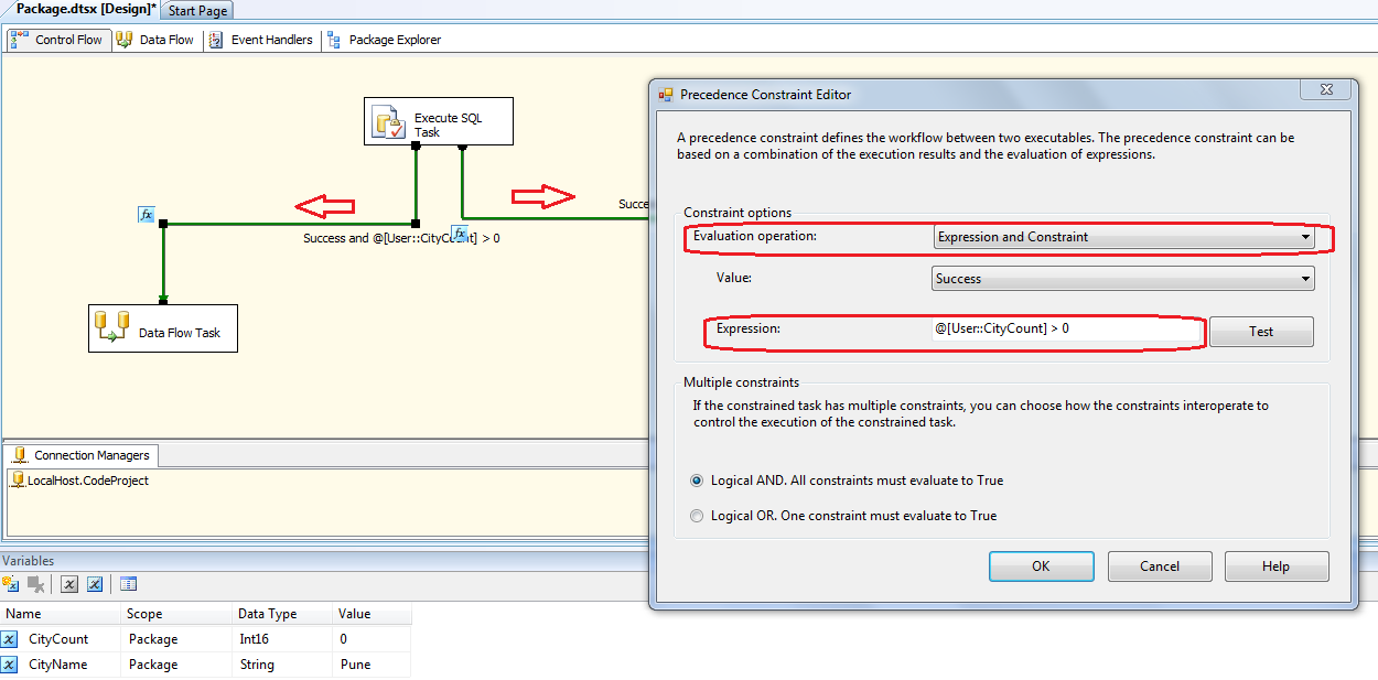 Pass Output Parameter From Stored Procedure To Ssis Precendence Constraints Codeproject