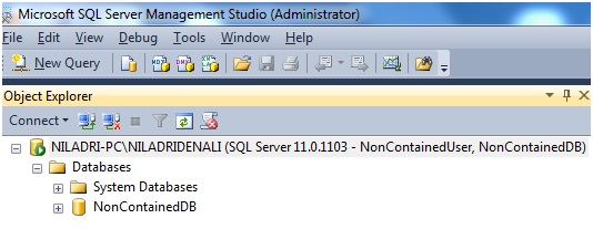 An Introduction To Sql 11 Code Name Denali Part Iv Contained Database In Ctp 1 Codeproject