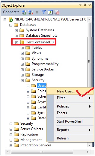 An Introduction To Sql 11 Code Name Denali Part Iv Contained Database In Ctp 1 Codeproject