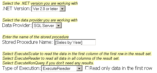 Generate Stored Procedure Wrapper Methods And Associated Wrapper Classes Codeproject