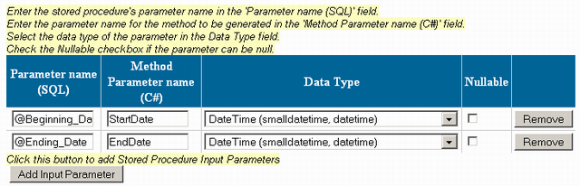 Generate Stored Procedure Wrapper Methods And Associated Wrapper Classes Codeproject