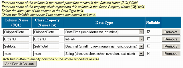 Generate Stored Procedure Wrapper Methods And Associated Wrapper Classes Codeproject