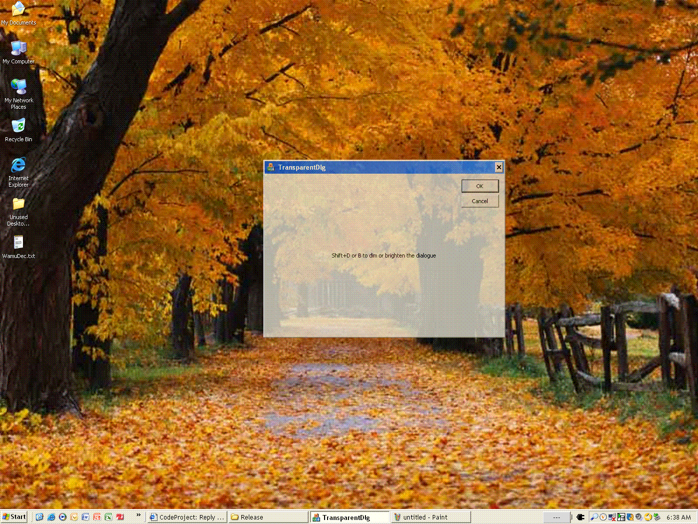 Creating A Dynamically Translucent Dialog Codeproject