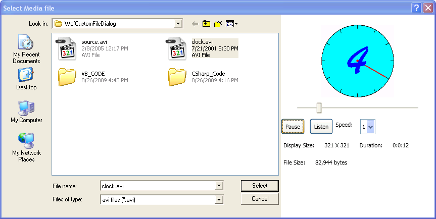 Extend Openfiledialog And Savefiledialog Using Wpf Codeproject