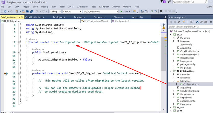 Learning Entity Framework Day 2 Code First Approach And Migrations In Microsoft Net Entity