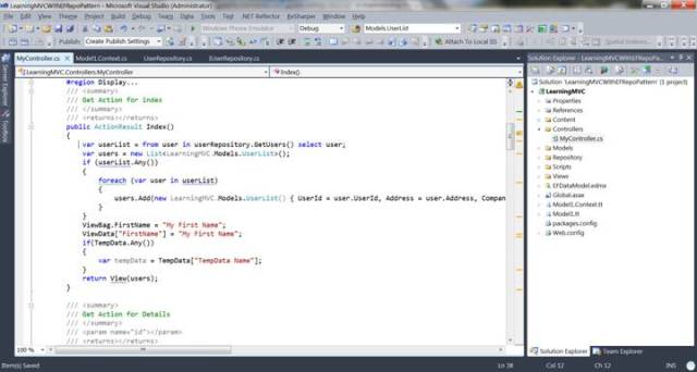 Learning Mvc Part 5 Repository Pattern In Mvc3 Application With Entity Framework Codeproject 2915