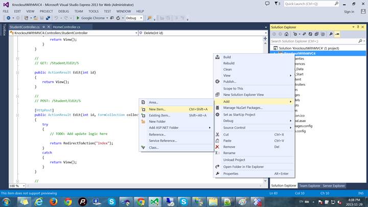 Complete Crud Operations In Mvc 4 Using Entity Framework 5 Without Writing A Single Line Of Code
