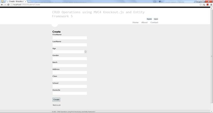 Complete Crud Operations In Mvc 4 Using Entity Framework 5 Without Writing A Single Line Of Code