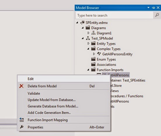 Using Stored Procedures In Entity Framework Model First Approach Part I Adding New Stored