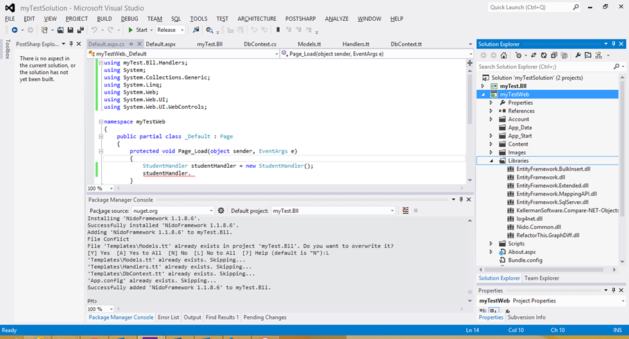 Aspnet C Tutorial Development With Nido Framework For Dummies Codeproject