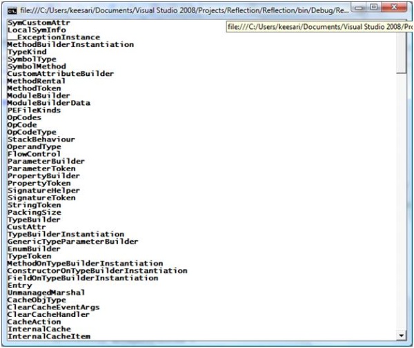 Reflection In Net Codeproject