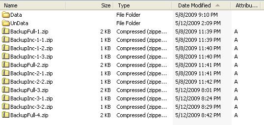 Backup Of Data Files Full And Incremental Codeproject