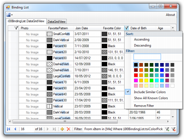 Search Data In Datagridview Using Filterdatarow Vbnet