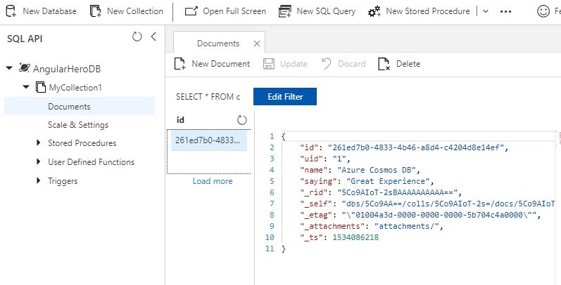 Angular 6 Application With Cosmos Db And Web Api 2 Codeproject