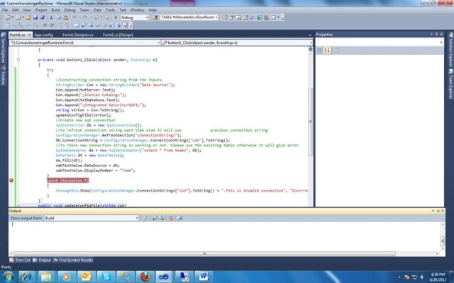Configuring A Connection String In The Appconfig File During Runtime In C Codeproject